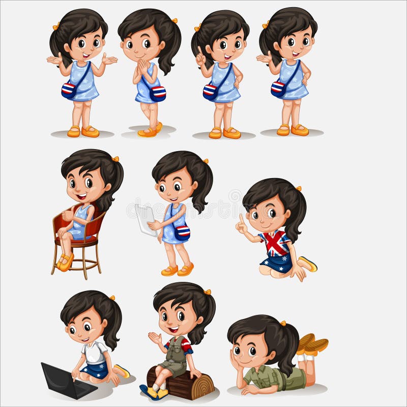 Kids Character Vector Design Template Stock Vector - Illustration of ...