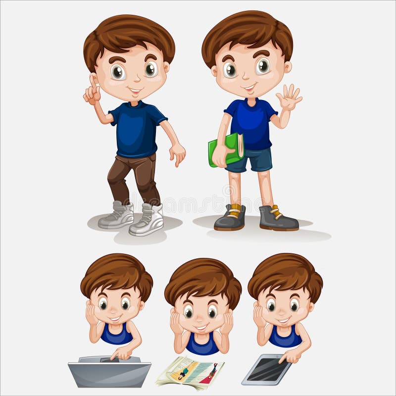 Kids Character Vector Design Template Stock Vector - Illustration of ...
