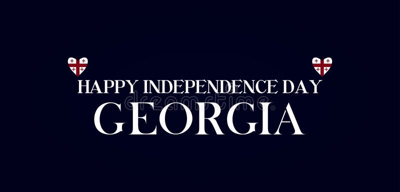 Happy Independence Day Georgia Text Illustration Design Stock ...