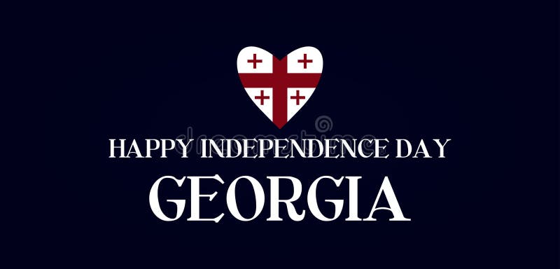 Happy Independence Day Georgia Text Illustration Design Stock ...