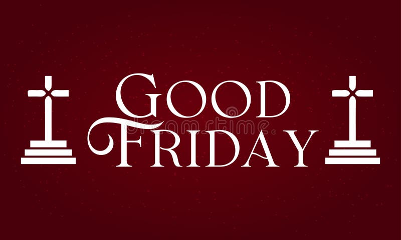 Good Friday Text Illustration Design and Blue Background Stock ...