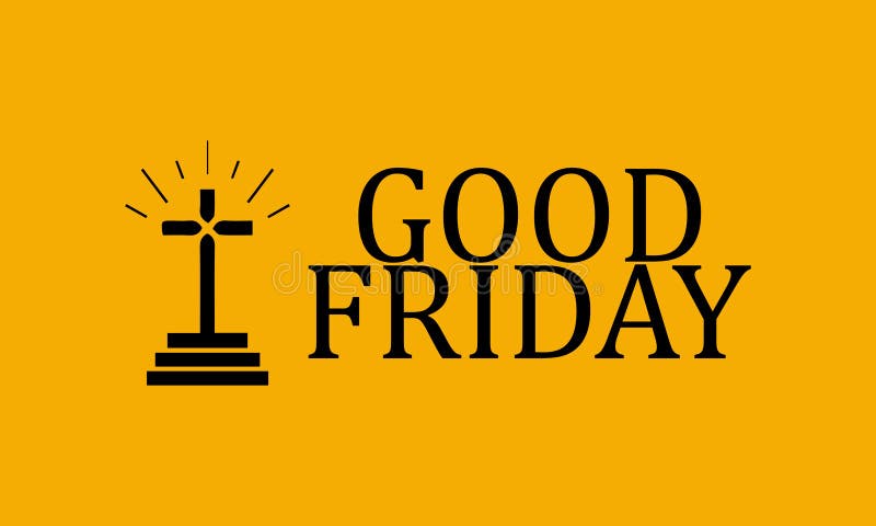 Good Friday Text Illustration Design and Blue Background Stock ...