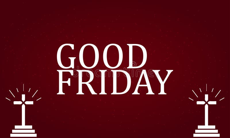 Good Friday Text Illustration Design and Blue Background Stock ...