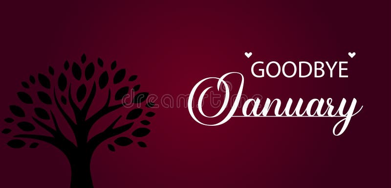 Good Bye January Beautiful Text Illustration Design Stock Illustration ...
