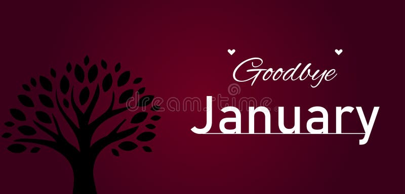 Good Bye February Stylish Text Design and Background Stock Illustration ...