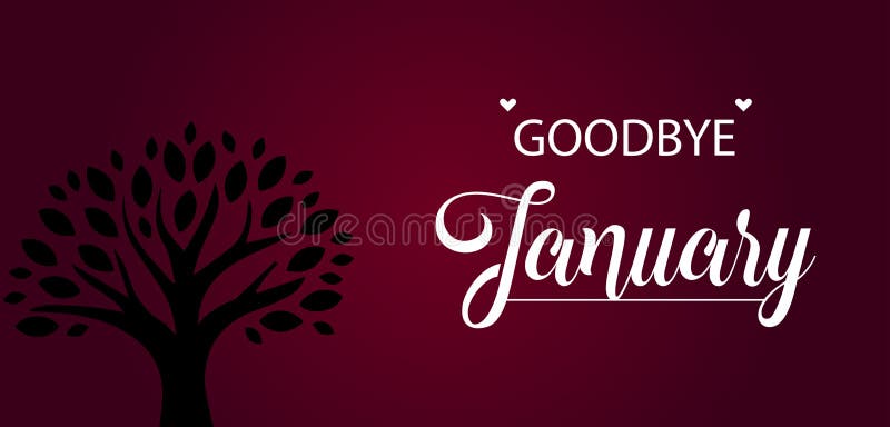 Good Bye January Beautiful Text Illustration Design Stock Illustration ...