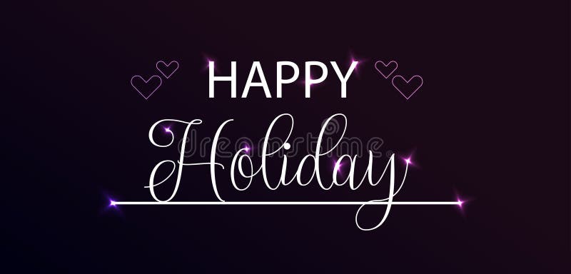 Happy Holiday Unique Text and Colorful Background Design Stock ...
