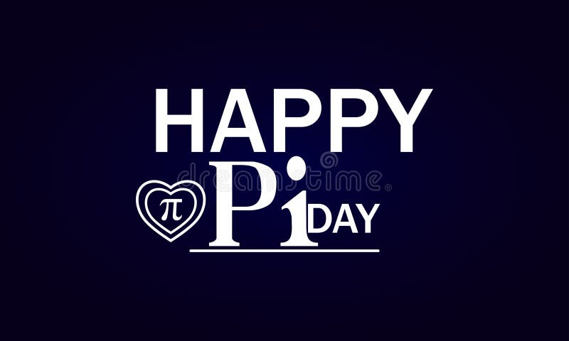 Happy Pi Day Stylish Text with Background Illustration Design Stock ...