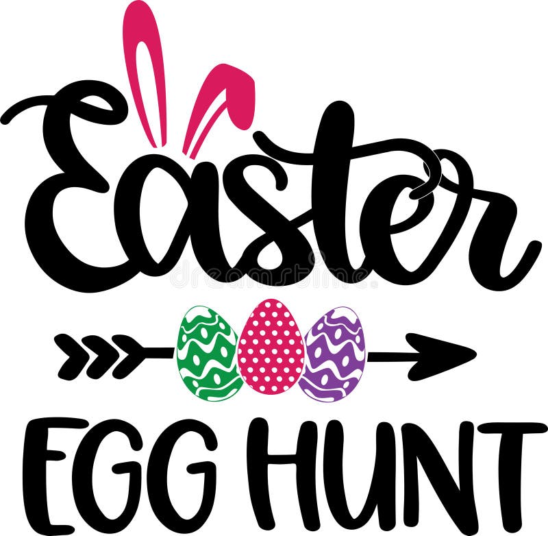 Easter Egg Hunt, Easter Bunny, Hello Spring, Tulips Flower Vector ...