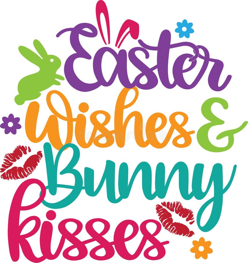 Easter Wishes and Bunny Kisses, Easter Bunny, Hello Spring, Tulips ...