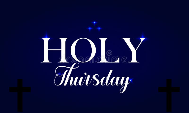 Holy Thursday Stylish Text with Neon Light Background Design Stock ...