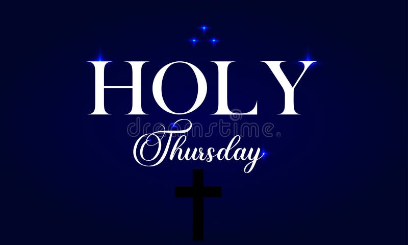 Holy Thursday Stylish Text with Neon Light Background Design Stock ...