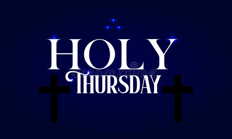 Holy Thursday Stylish Text with Neon Light Background Design Stock ...