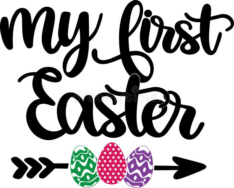 My First Easter, Easter Bunny, Hello Spring, Tulips Flower Vector ...
