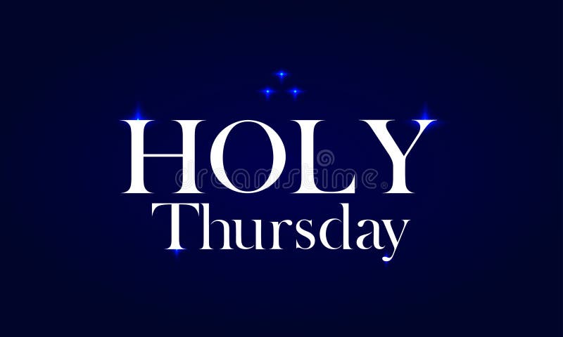 Holy Thursday Stylish Text with Neon Light Background Design Stock ...