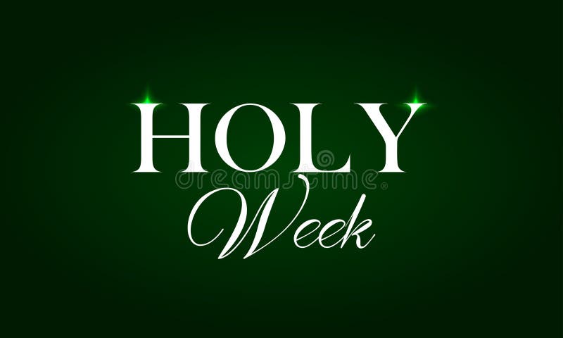 Holy Week Text Design and Gradient Background Illustration Design Stock ...