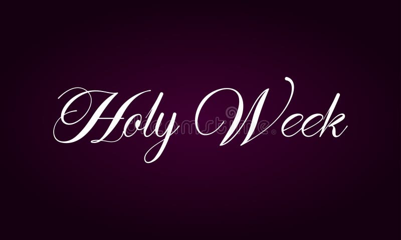 Holy Week Text Design and Gradient Background Illustration Design Stock ...