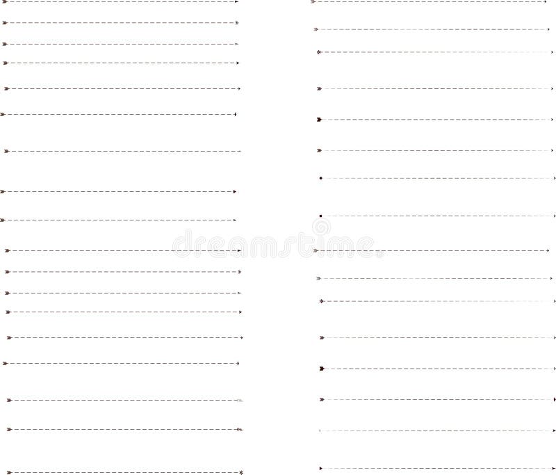 Set of dashed line arrows stock vector. Illustration of shape - 308763797