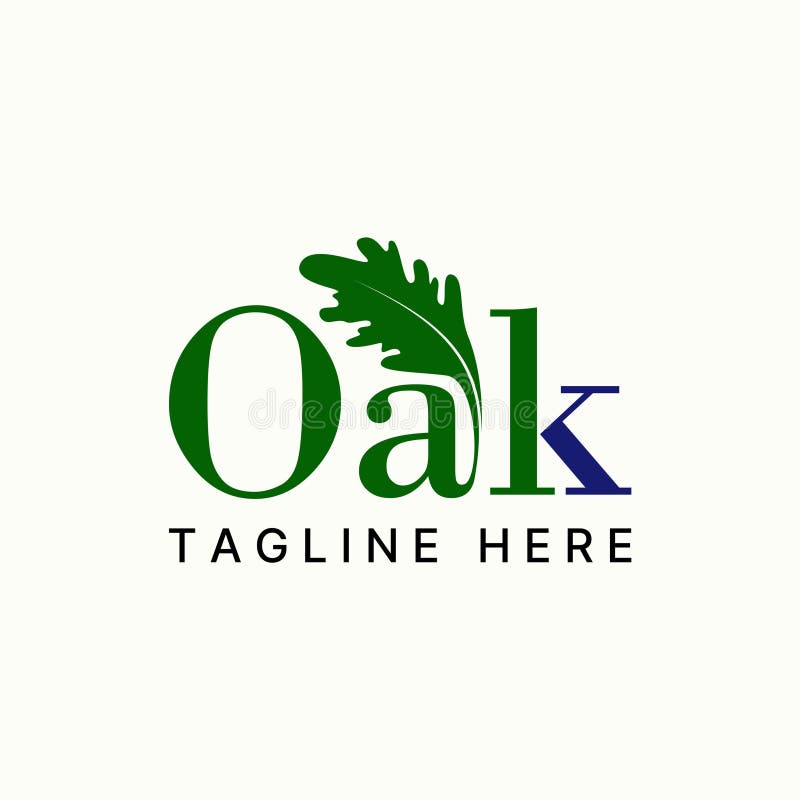 Letter Oak Serif Font with Unique Leaf Botany. Related Monogram Beauty ...