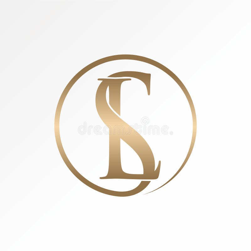 Sign Letter Initial SL or LS Serif Font Circle Connect Relate Monogram ...