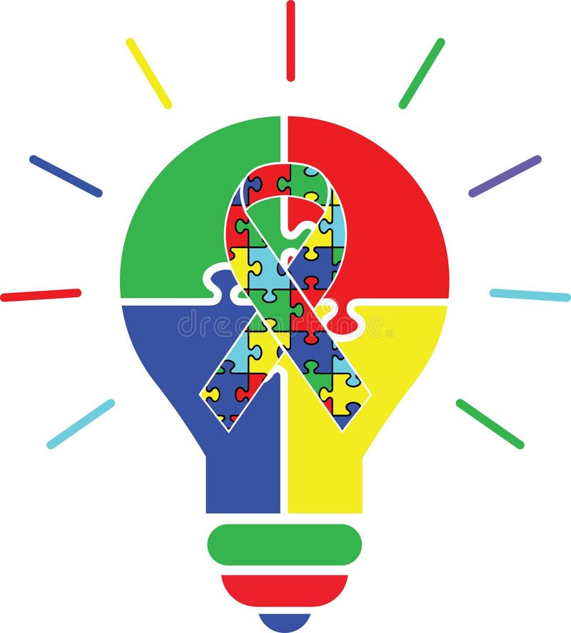 Autism Awareness Light Bulb, Autism Puzzle, Autism Awareness, Proud ...