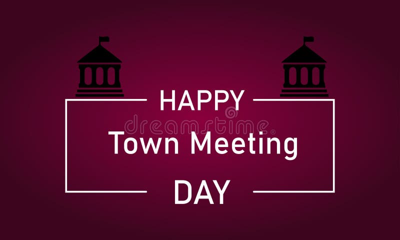 Happy Town Meeting Day Beautiful Text and Background Design Stock ...