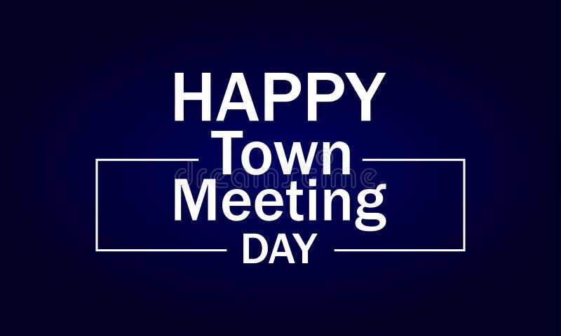 Happy Town Meeting Day Beautiful Text and Background Design Stock ...