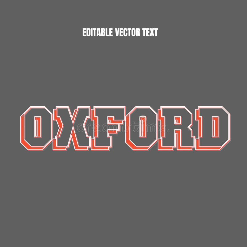 Oxford vector text effect stock vector. Illustration of smile - 308782661