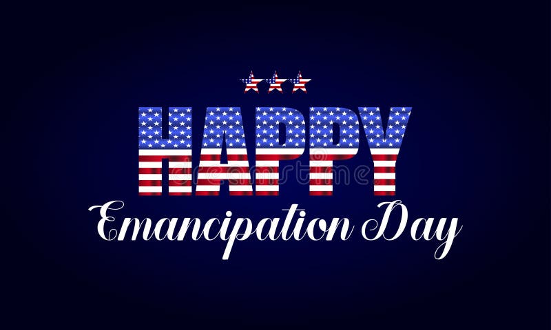 Happy Emancipation Day Stylish Text with Flag Background Illustration ...