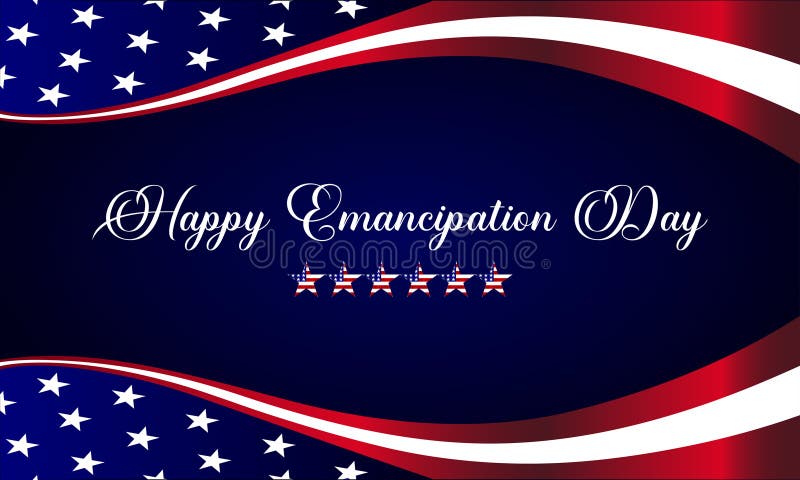Happy Emancipation Day Stylish Text with Flag Background Illustration ...