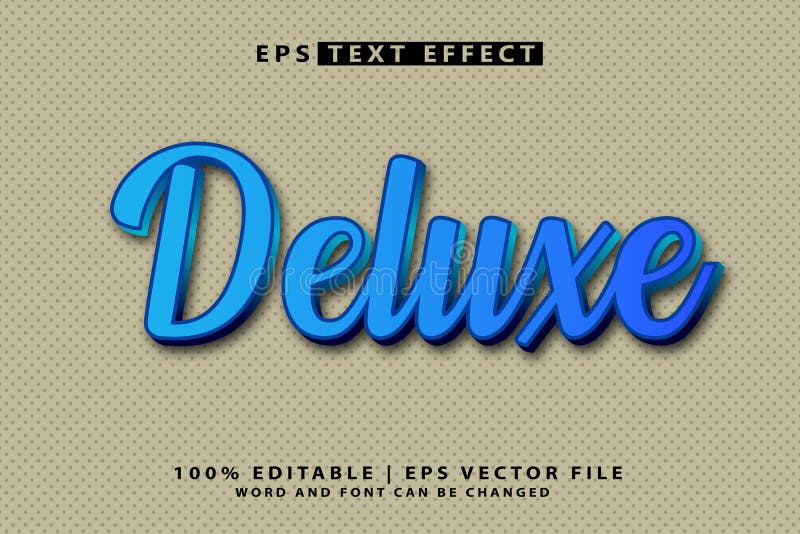 Deluxe 3d Editable Text Effect Vintage Color Stock Vector ...