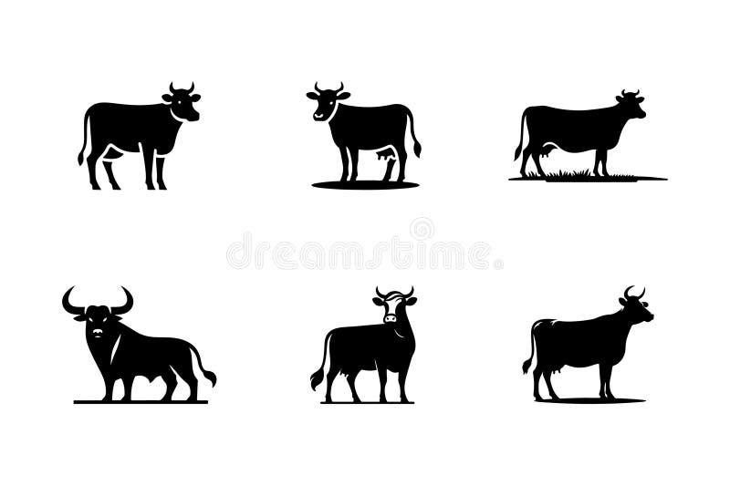 Cow Tracing Lonely Vector Illustration Stock Vector - Illustration of ...