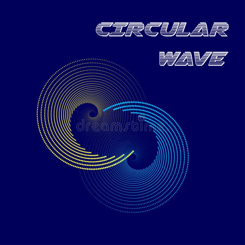 Circular Wave Abstract Background Stock Vector - Illustration of trendy ...