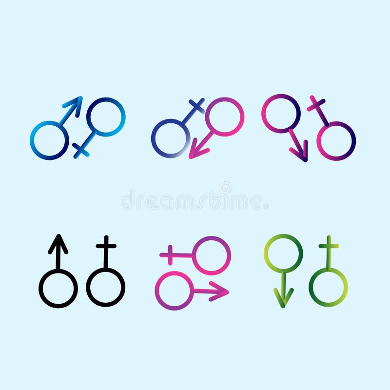 Colorful Gender Icon Button Stock Vector - Illustration of icons ...