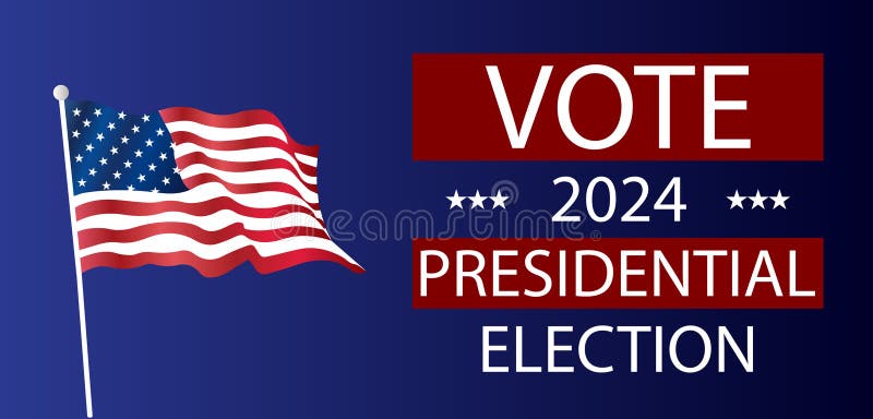 Vote Presidential Election 2024 Usa Text Illustration Design Stock ...