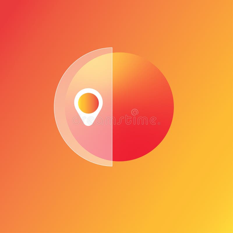 Glassmorphic Location Social Media Icon Button Stock Vector ...