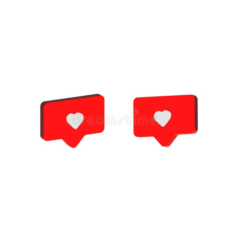 3d like and heart icon stock vector. Illustration of social - 308924435