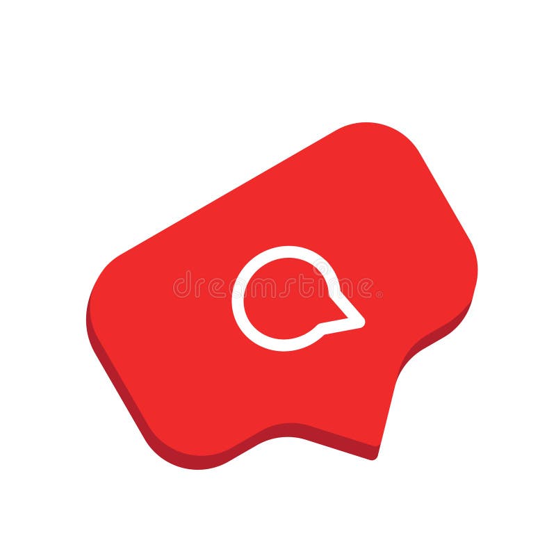 Message Icon Button on Social Media Stock Vector - Illustration of ...