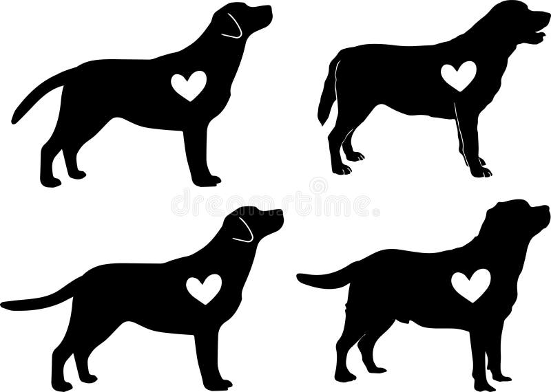 Labrador Retriever Heart, Dog, Animal, Pet, Vector Illustration File ...