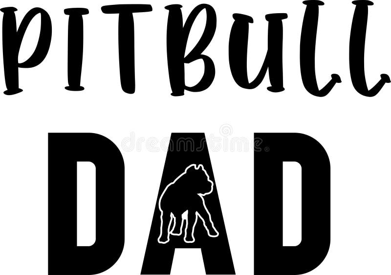 Pitbull Dad, Bull Dog, American Pitbull Dog, Animal, Pet, Vector ...