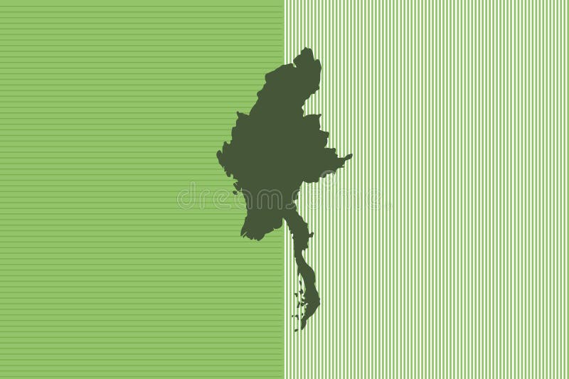 Nature Colored Map Design Concept with Green Stripes Isolated of ...