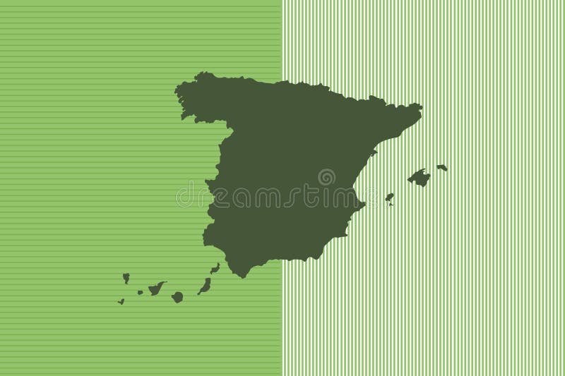 Nature Colored Map Design Concept with Green Stripes Isolated of ...