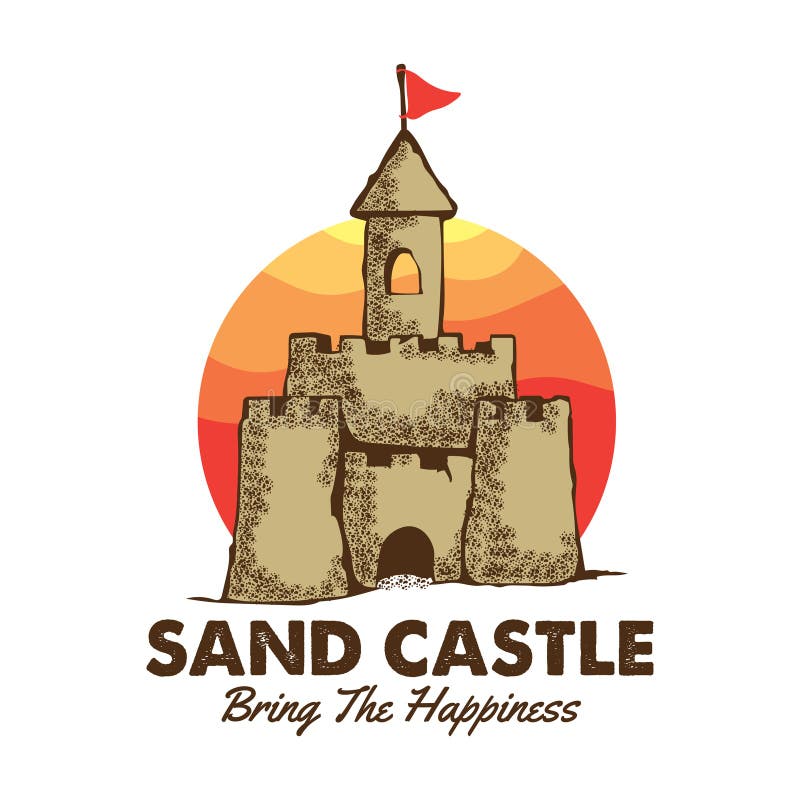 Sand Castle Vector Illustration for Logo and T Shirt Design Stock ...