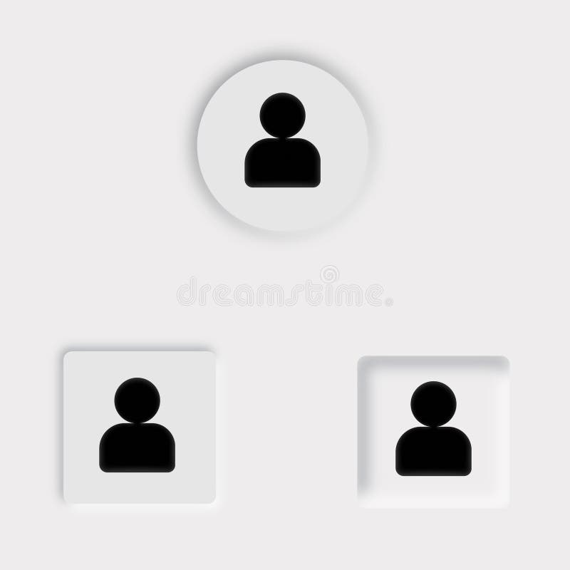 User Icon Button on Social Media Stock Vector - Illustration of modern ...
