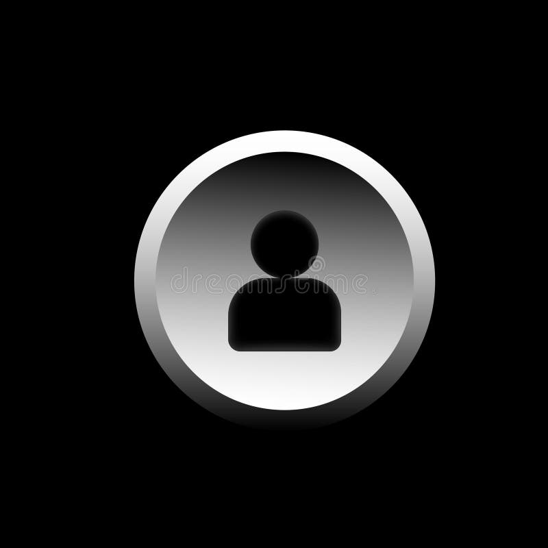 User Icon Button on Social Media Stock Vector - Illustration of ...