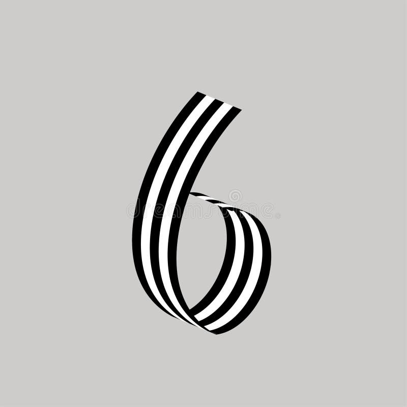 Number Six Vector Text Effect Stock Vector - Illustration of trendy ...