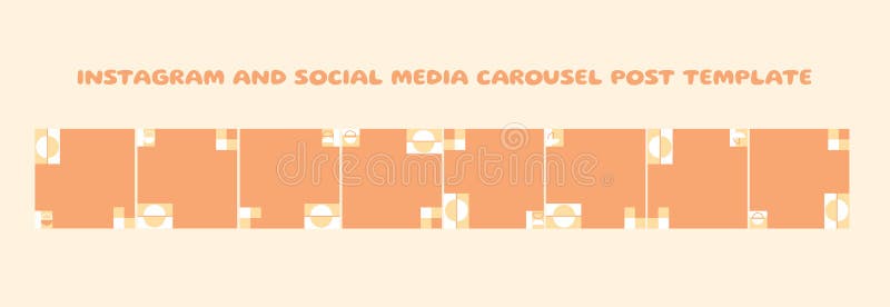 Social media carousel post stock vector. Illustration of banner - 309028322