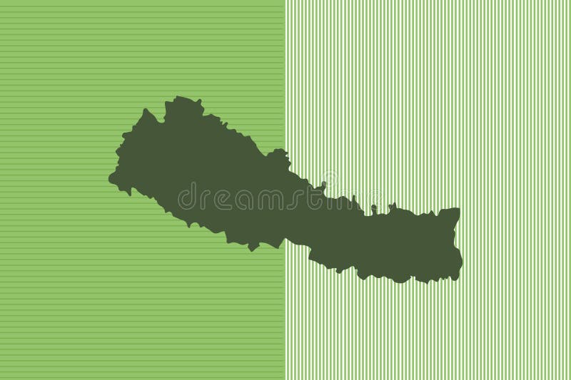 Nature Colored Map Design Concept with Green Stripes Isolated of ...