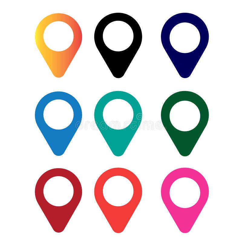 Neomorphic Pin Icon Elements Stock Vector - Illustration of heart ...