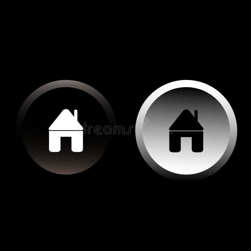 Neomorphic Homepage Icon Button Stock Vector - Illustration of website ...